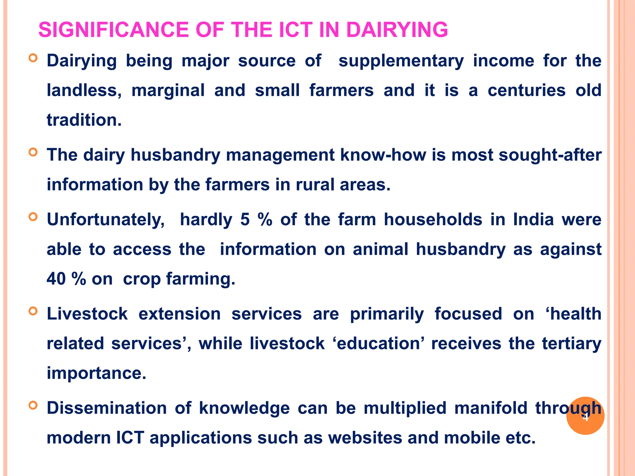ICT in Dairy Knowledge Management - ICT in Dairying | PPT