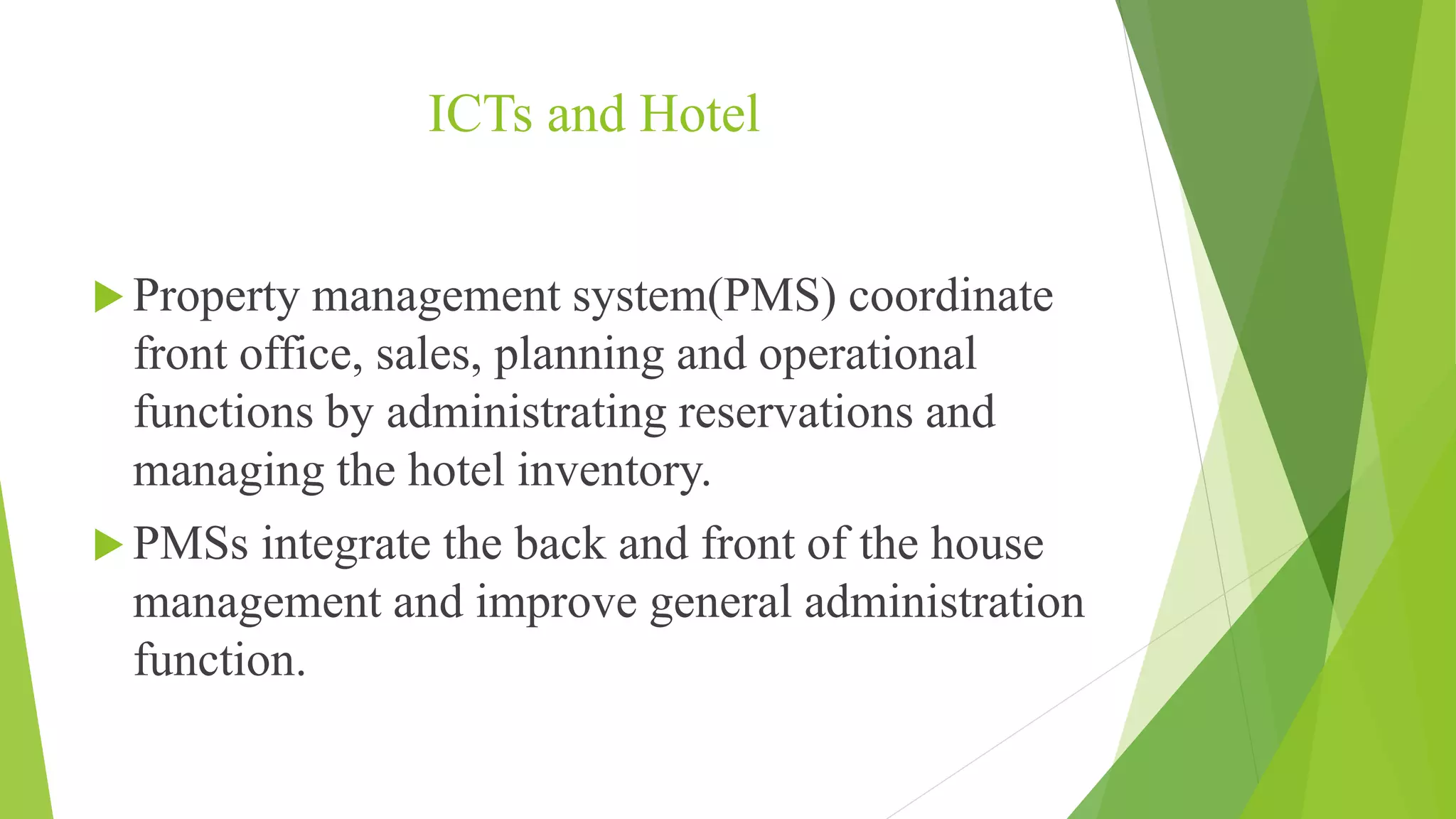 ICT for tourism in destination management ppt | PPTX