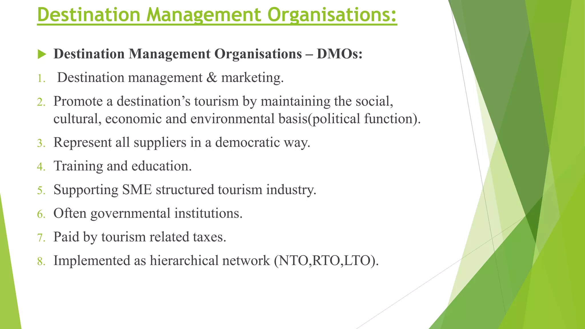ICT for tourism in destination management ppt | PPTX