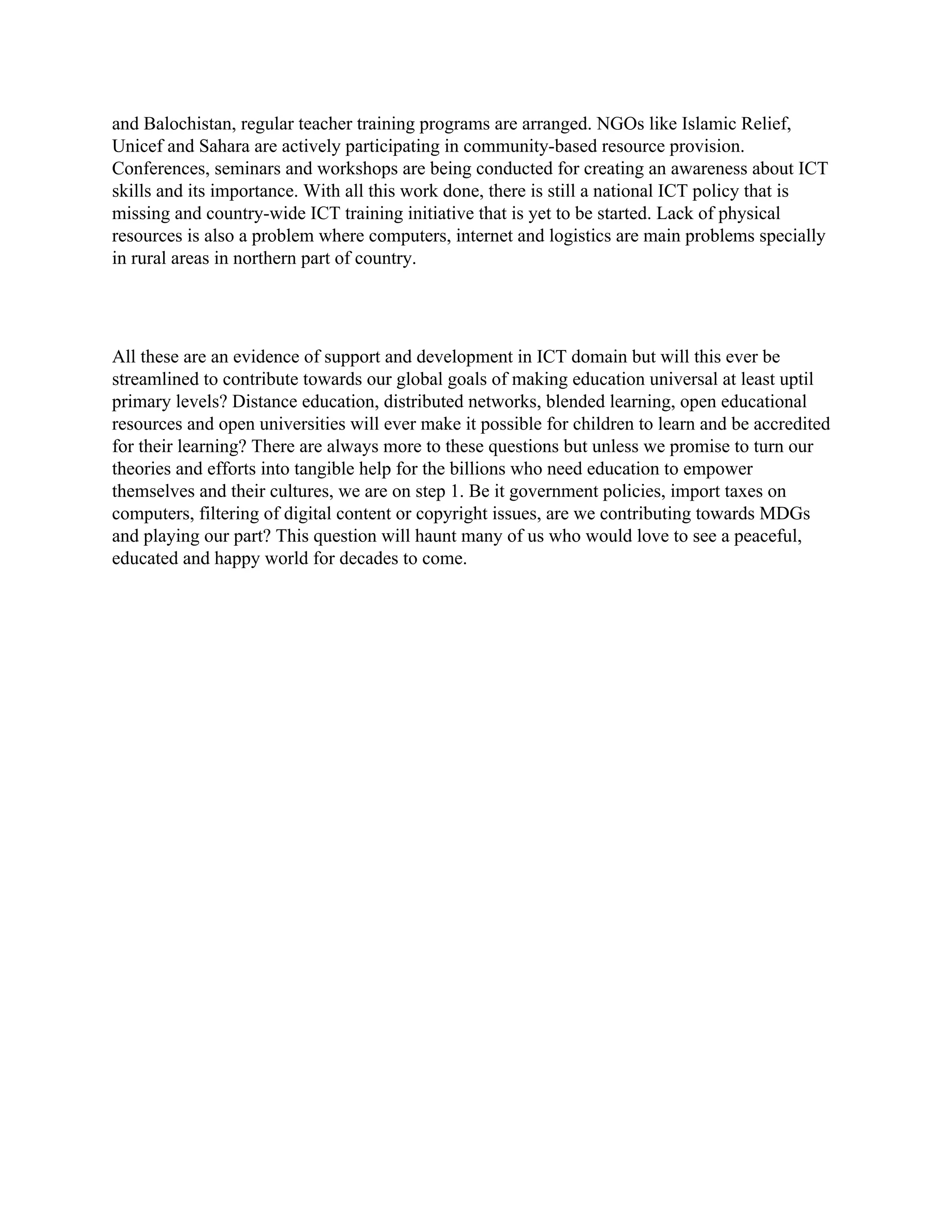 ICT In Developing World | PDF