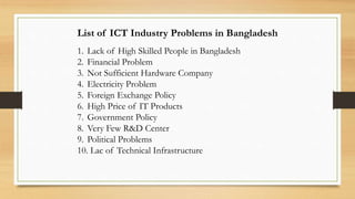 ICT industry problems in Bangladesh | PPT