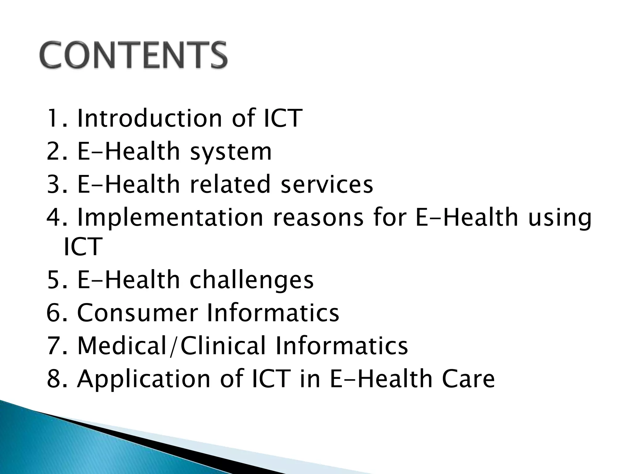 Ict in e health system | PPT
