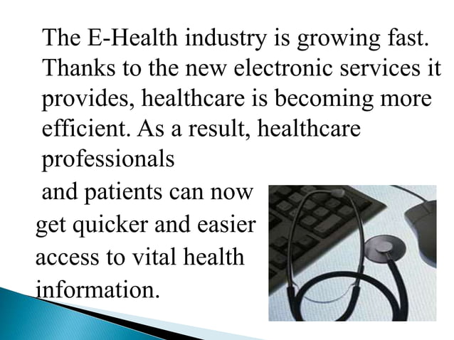 Ict in e health system | PPT