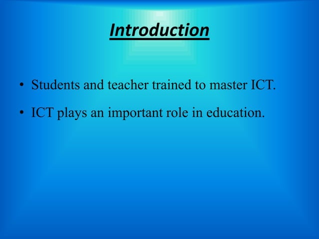 Ict in education | PPT
