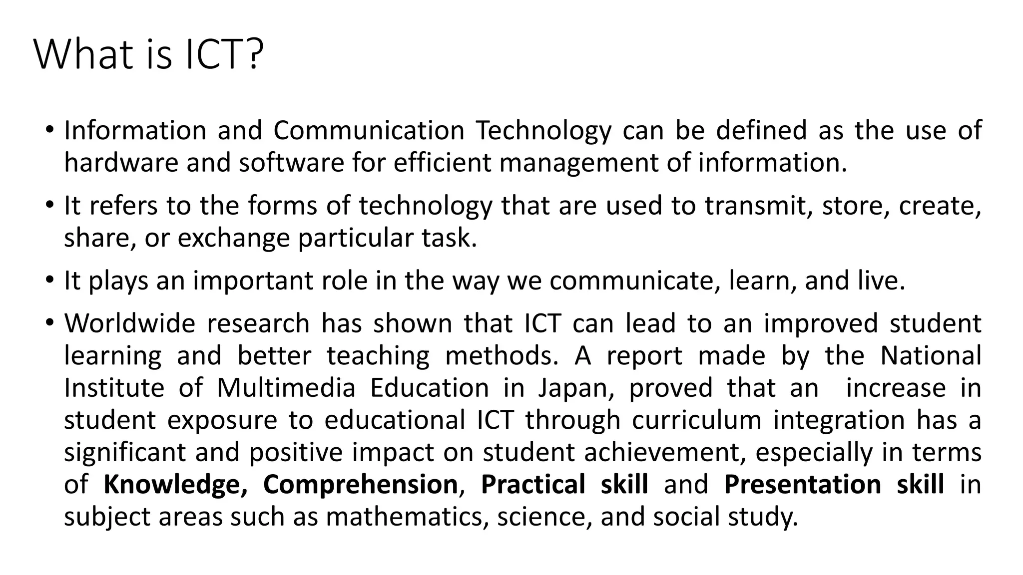 ICT in Education | PPTX