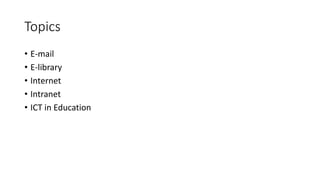 Ict in education | PPTX