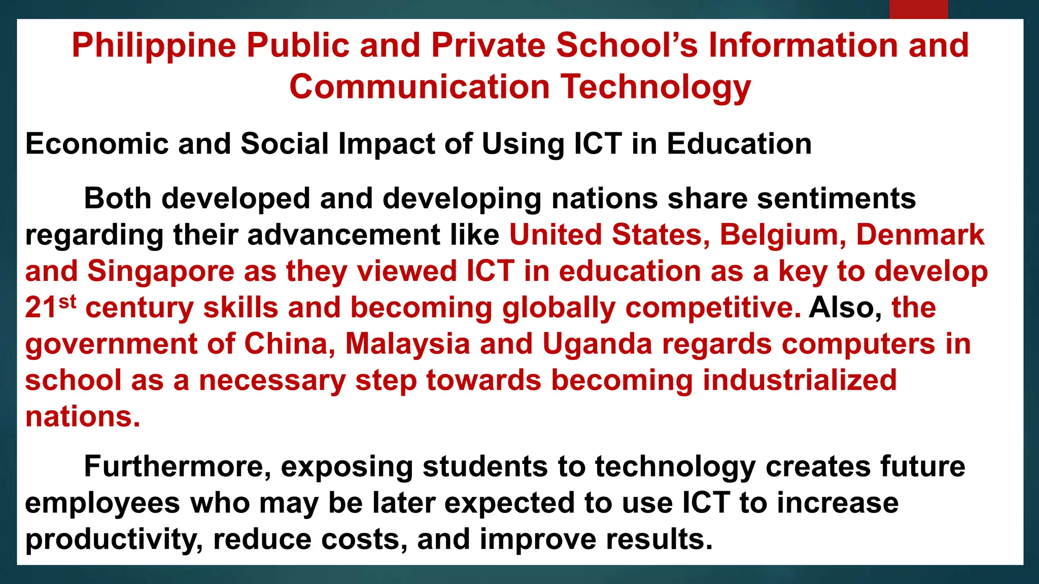 ICT IN EDUCATION for ur references in reporting | PPTX