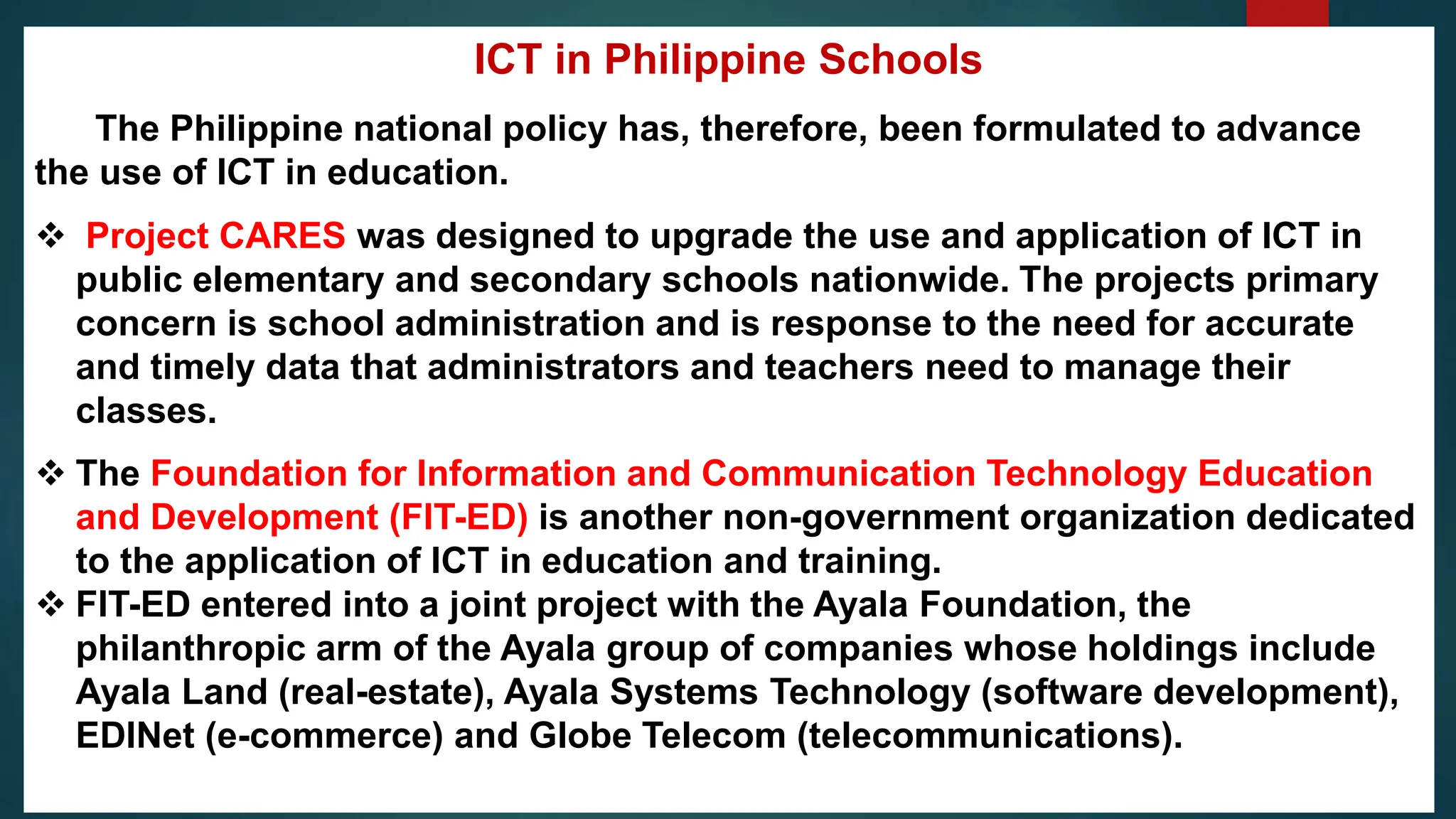 ICT IN EDUCATION for ur references in reporting | PPT
