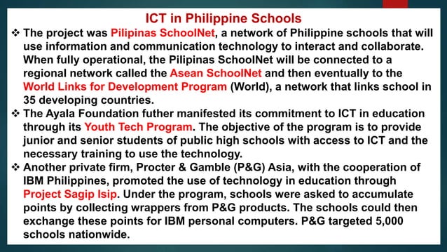 ICT IN EDUCATION for ur references in reporting | PPT