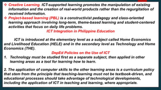 ICT IN EDUCATION for ur references in reporting | PPTX