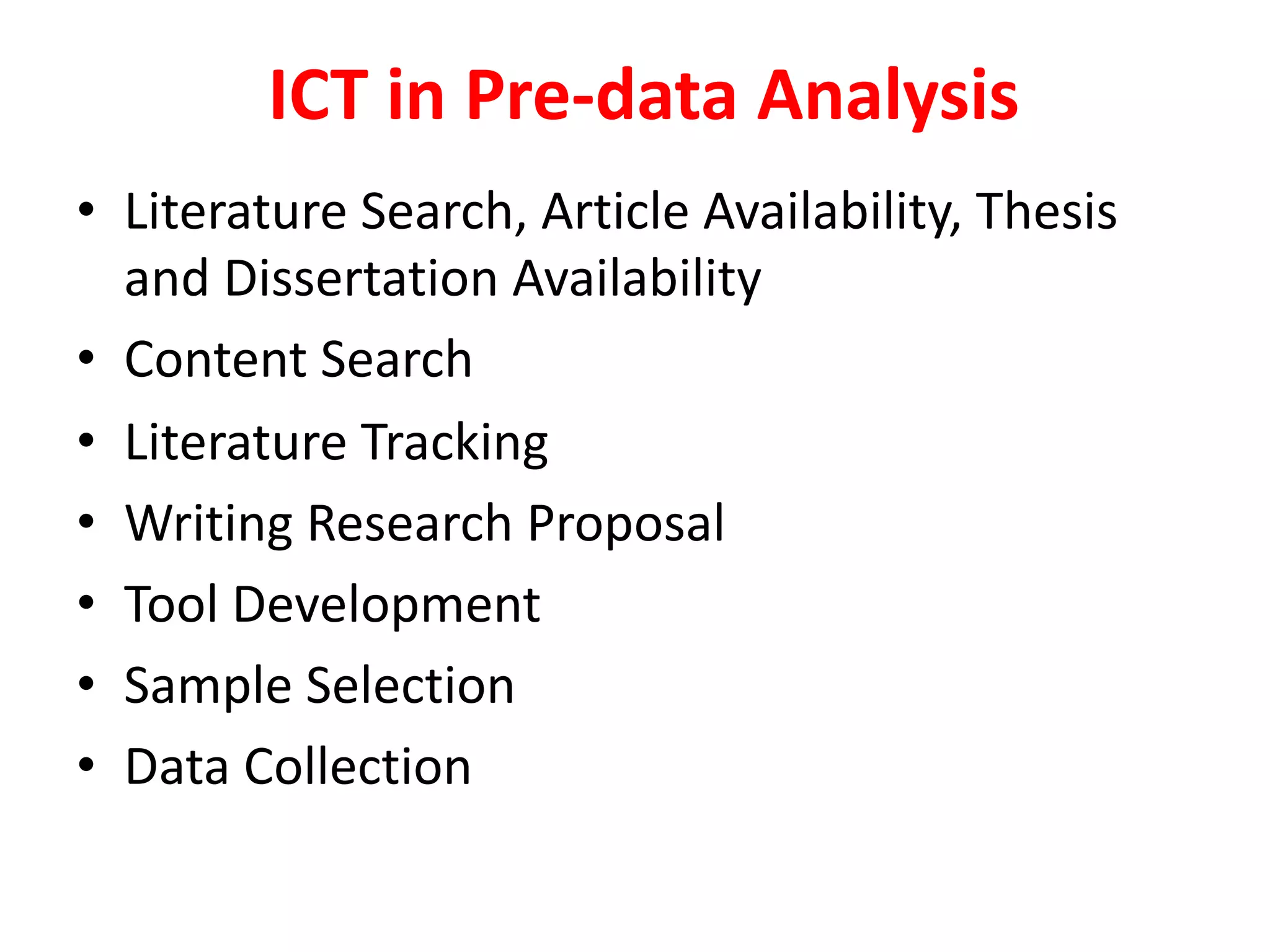Use of ICT in educational research | PDF