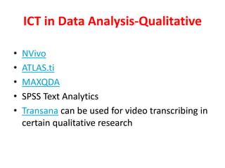 Use of ICT in educational research | PDF