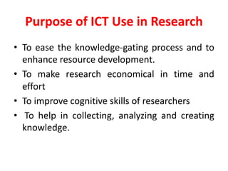 Use of ICT in educational research | PDF