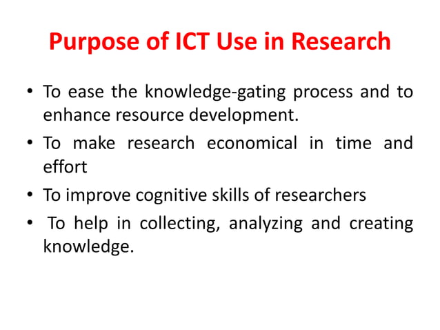 Use of ICT in educational research | PDF | Search | Internet