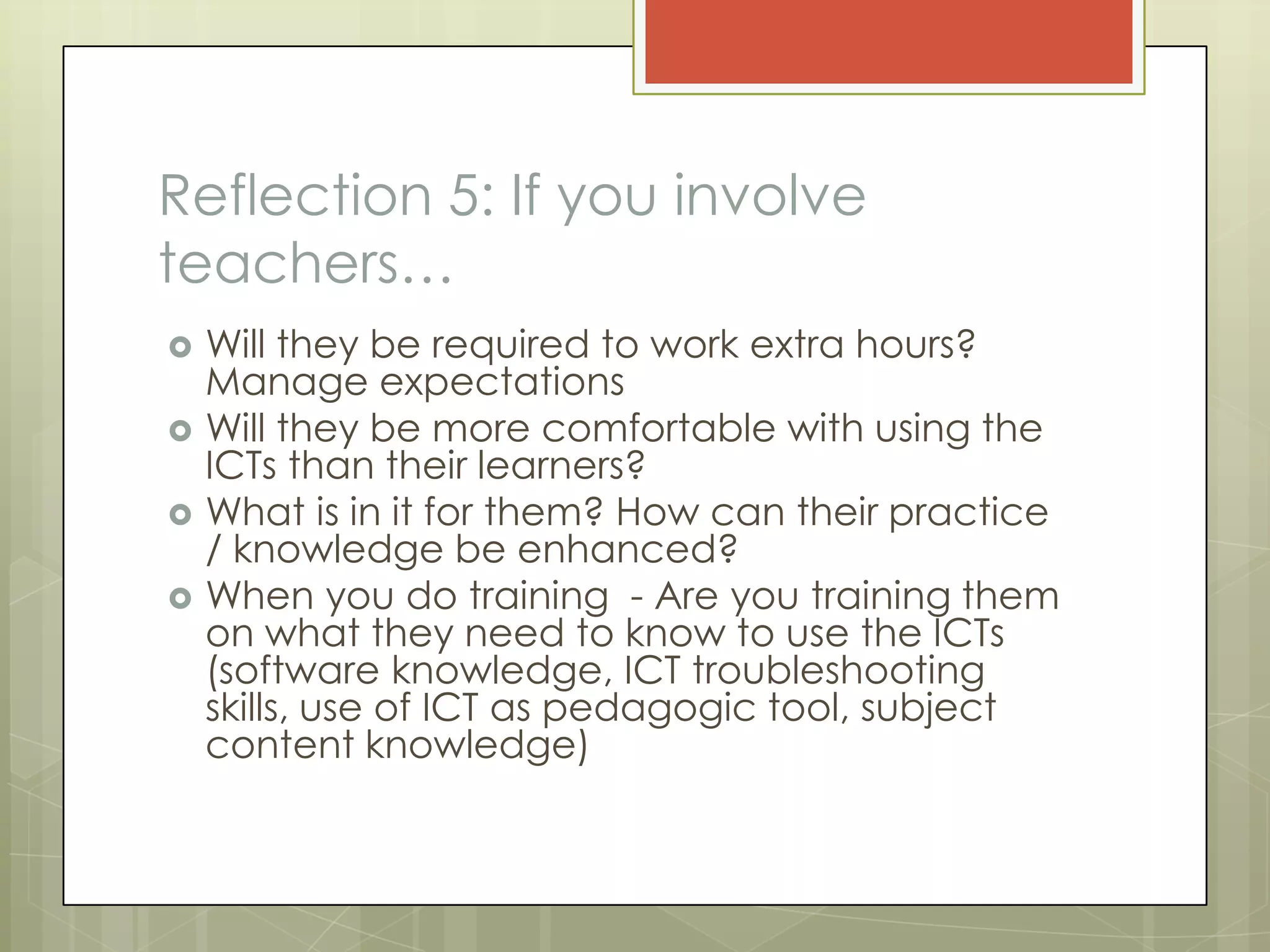 Reflections from various Evaluations of ICT projects - Benita Williams ...
