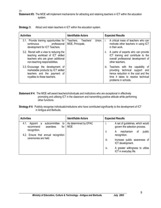 Ict in education policy, moodle | PDF