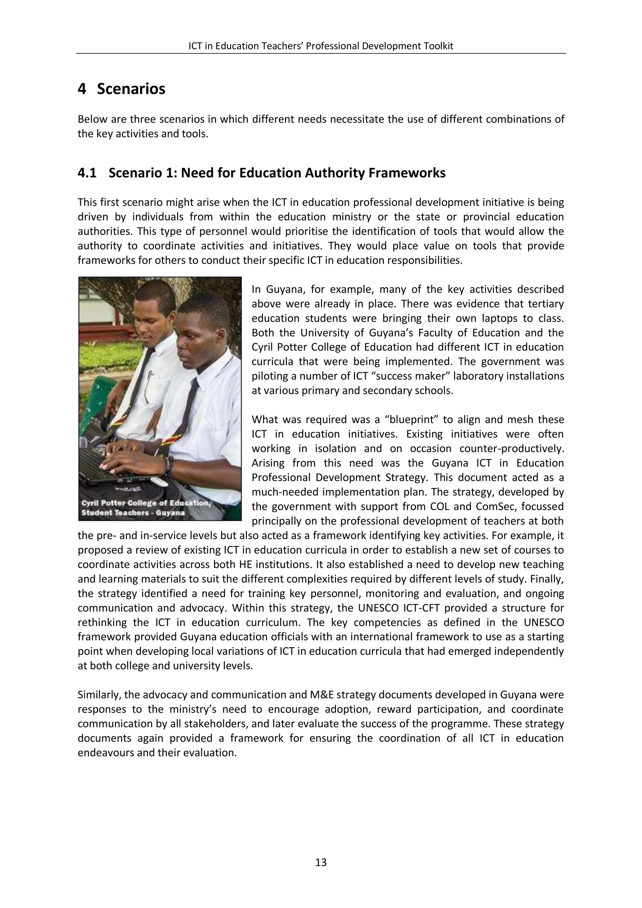 ICT In Education Teachers Professional Development Toolkit | PDF