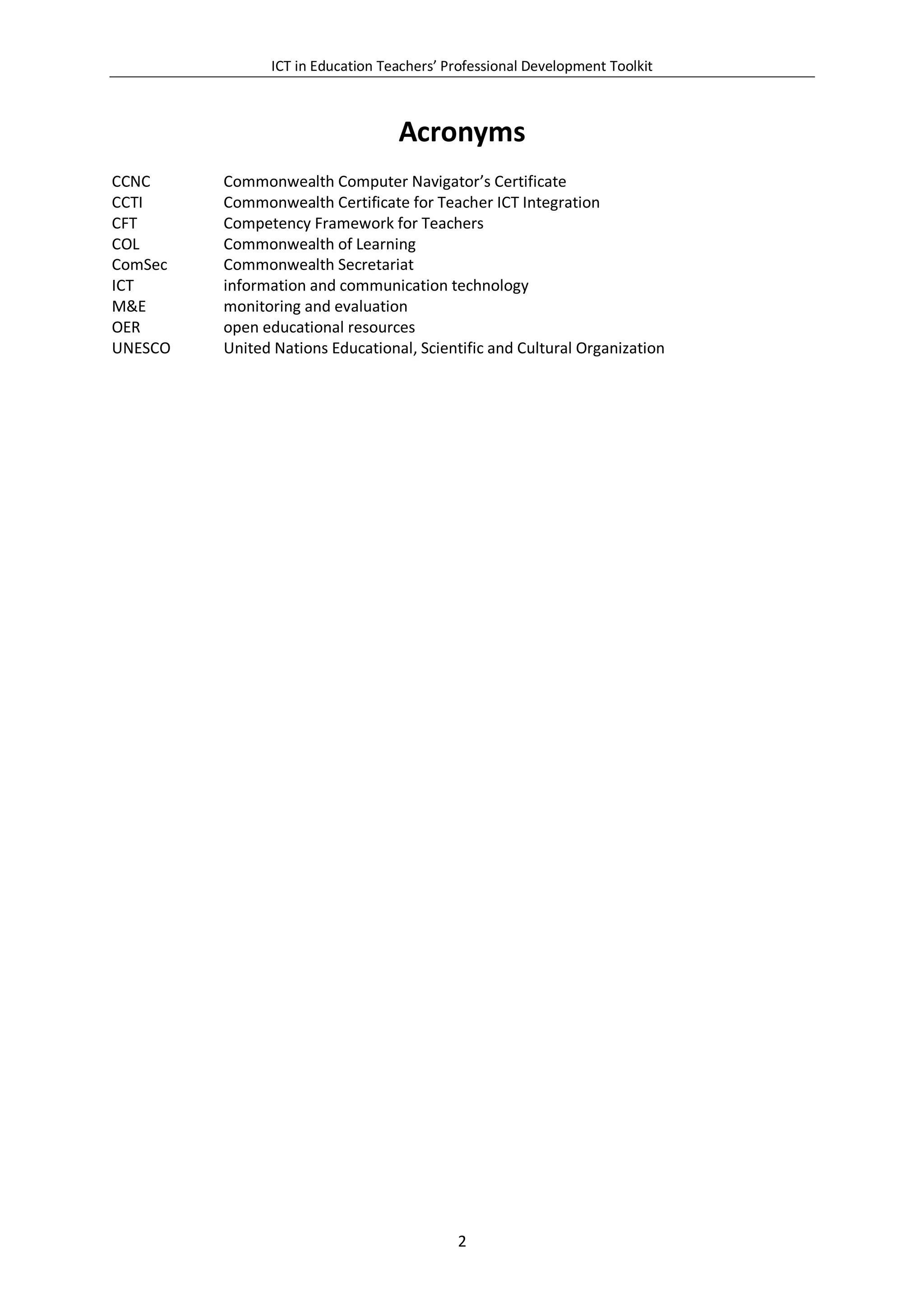 ICT In Education Teachers Professional Development Toolkit | PDF