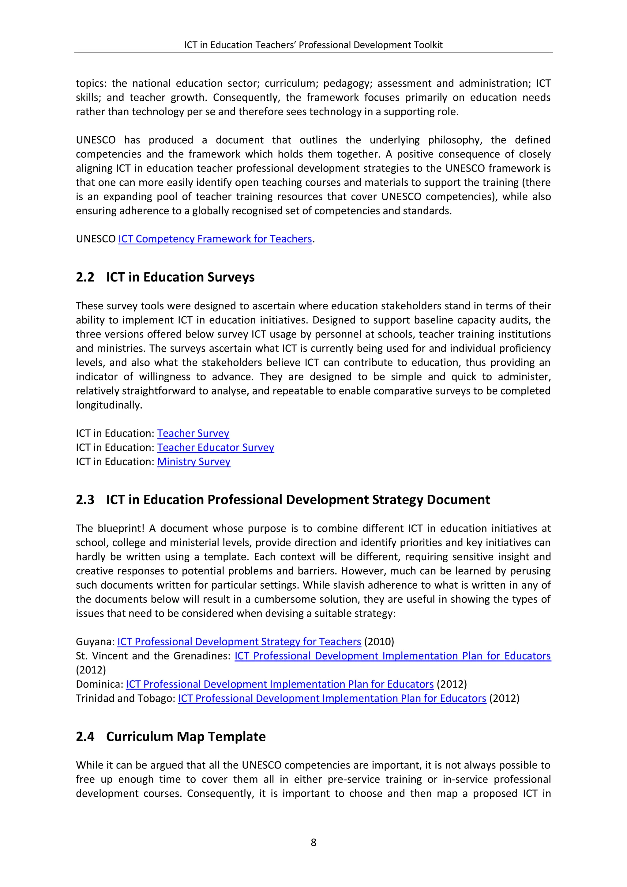 ICT In Education Teachers Professional Development Toolkit | PDF