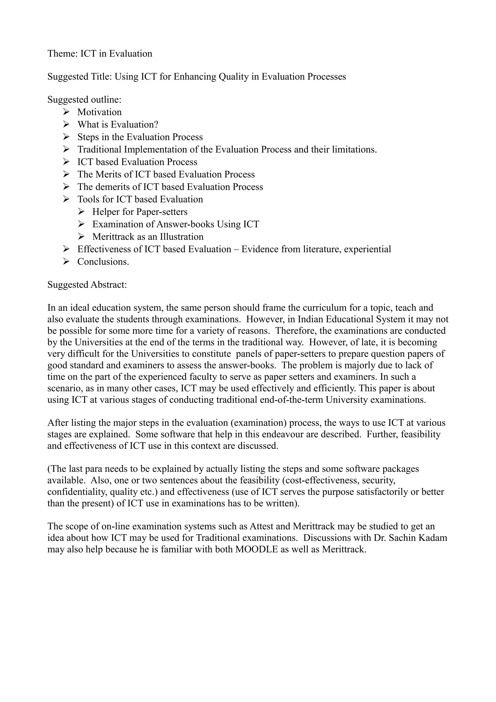 Ict in evaluation | DOC