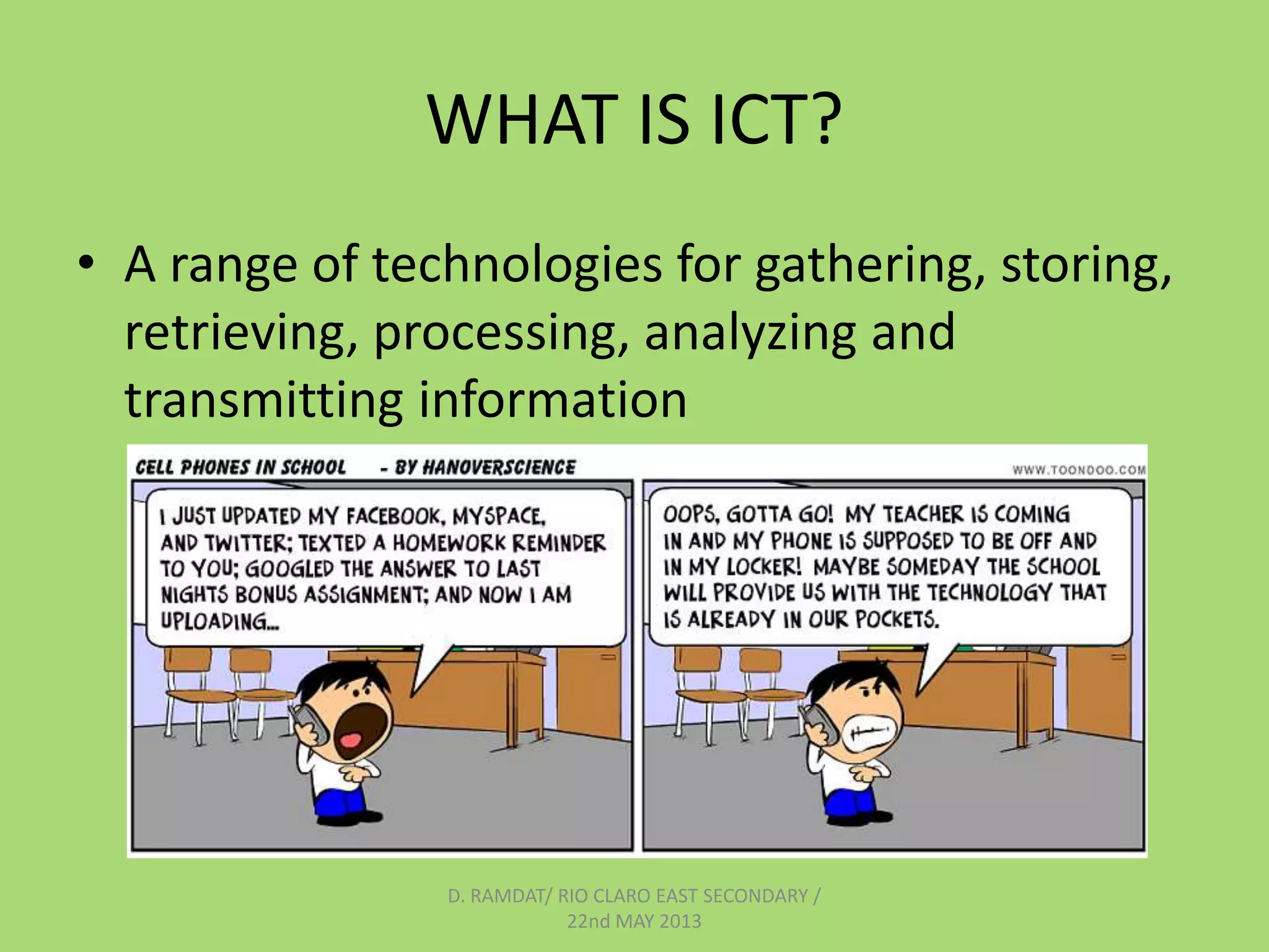 Ict – information & communication technology | PPTX