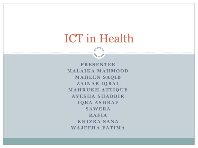 Use of Computer in Health Sciences and Medical | PPT