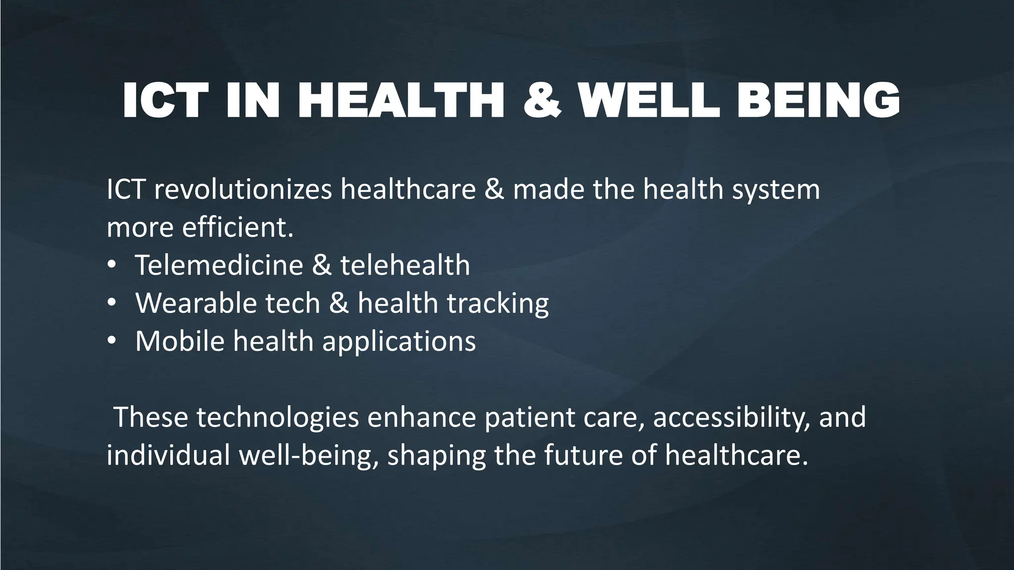 Information and communication technology in Health and telemedicine | PPTX