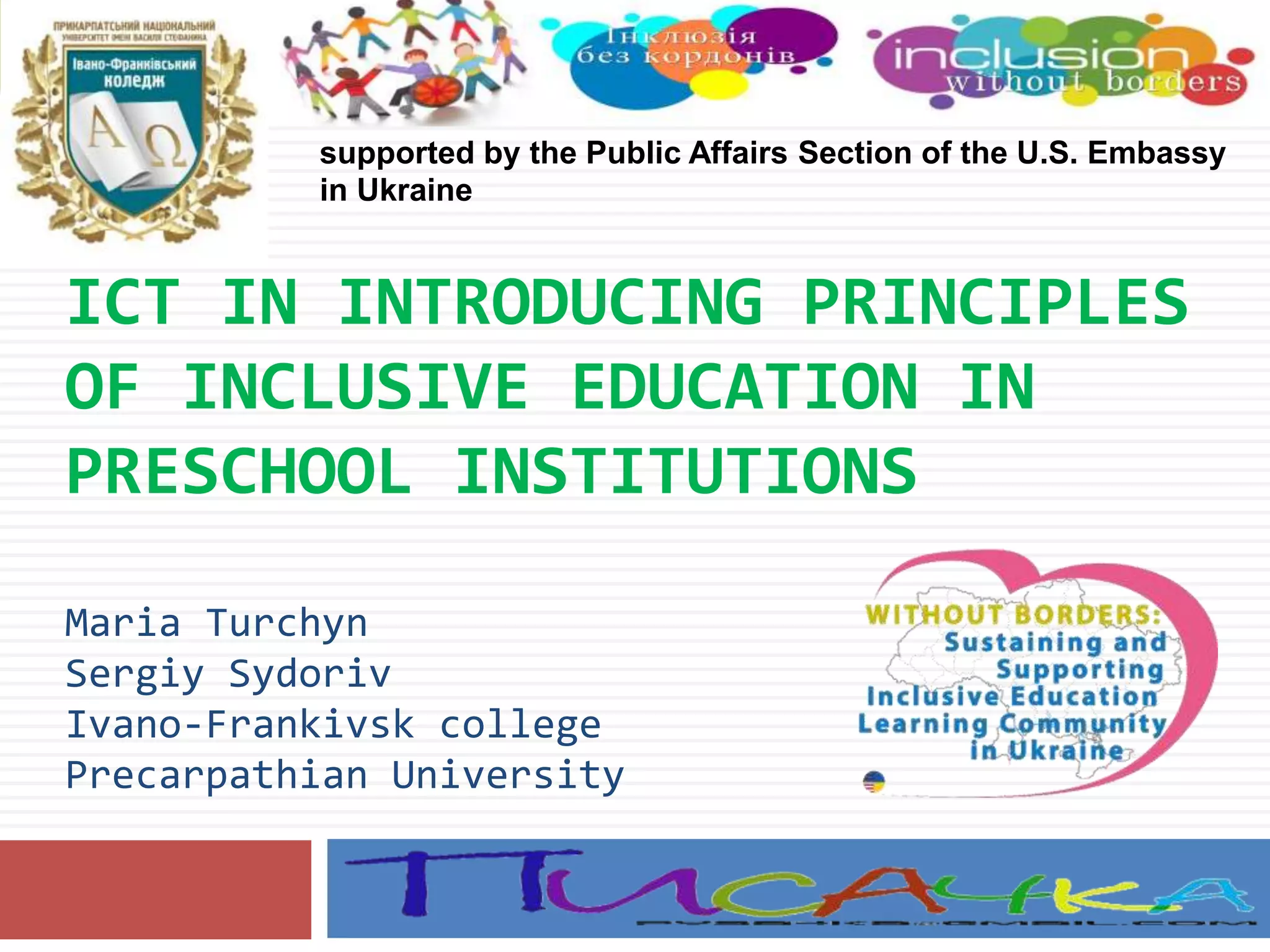 Ict in introducing principles of inclusive education in preschool ...