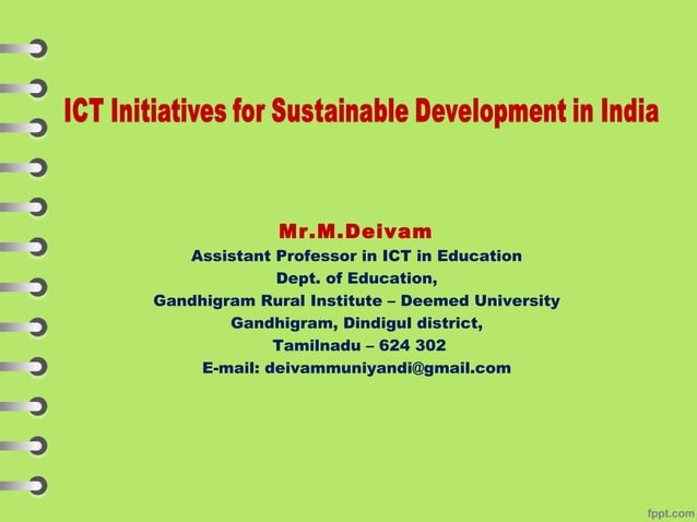 Ict Initiatives in India | PPT
