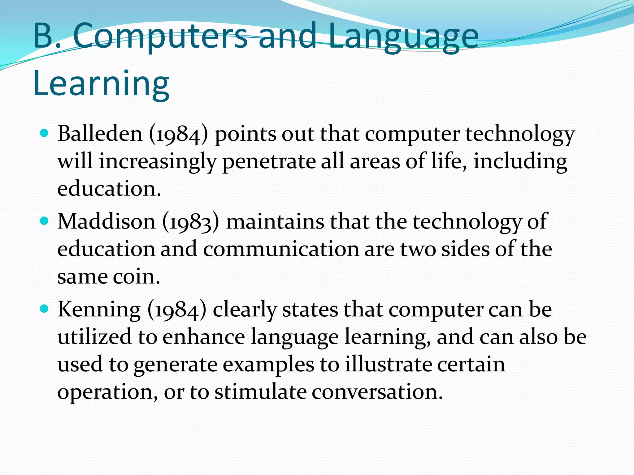 Ict in language learning bab 2 | PPT