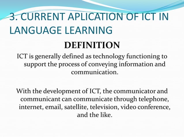 Ict in language learning bab 2 | PPT