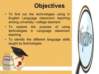 Information and Communication Technologies in Language Pedagogy | PPT