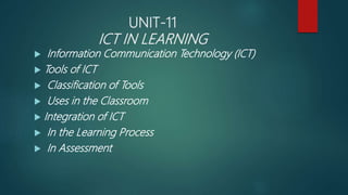 Ict in learning | PPTX