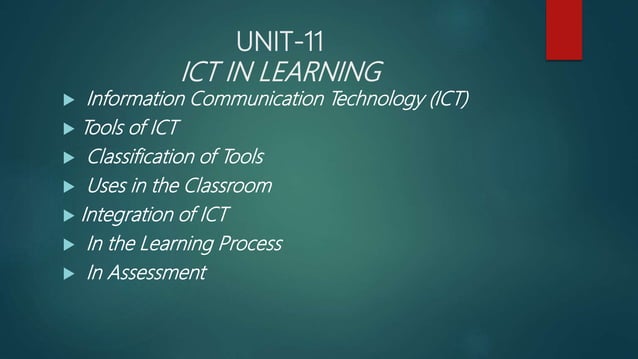 Ict in learning | PPTX | Internet | Computing