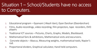 Ict in mathematics teaching | PPTX