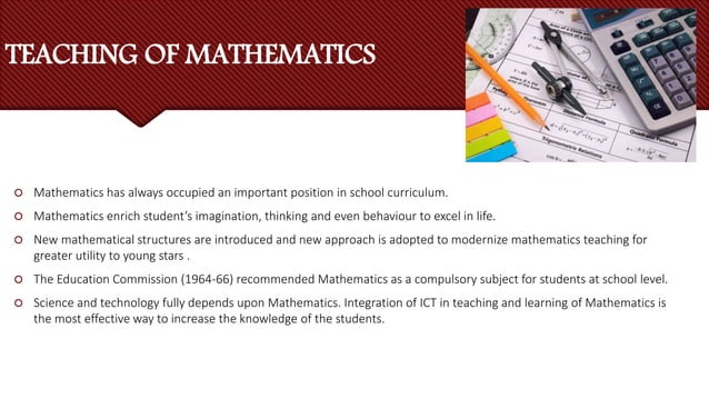 Ict in mathematics teaching | PPTX
