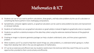 Ict in mathematics teaching | PPTX