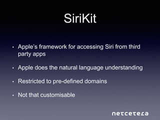 Conversational Interfaces and Machine Learning | PPTX