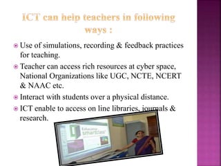 ICT inputs & role of teacher | PPTX