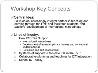 ICT in the PYP Staff Development | PPTX