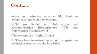 ICT (INFORMTION AND COMMUNICATION TECHNOLOGY) IN RESEARCH | PPTX ...