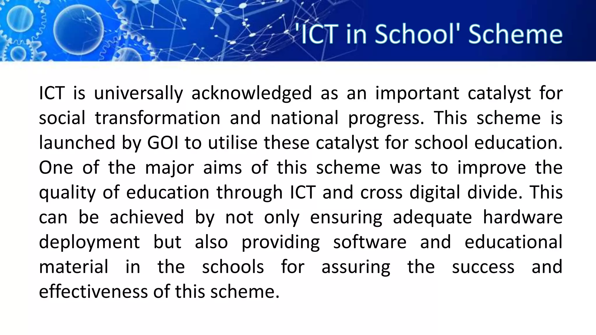 'ICT in School' scheme | PPTX