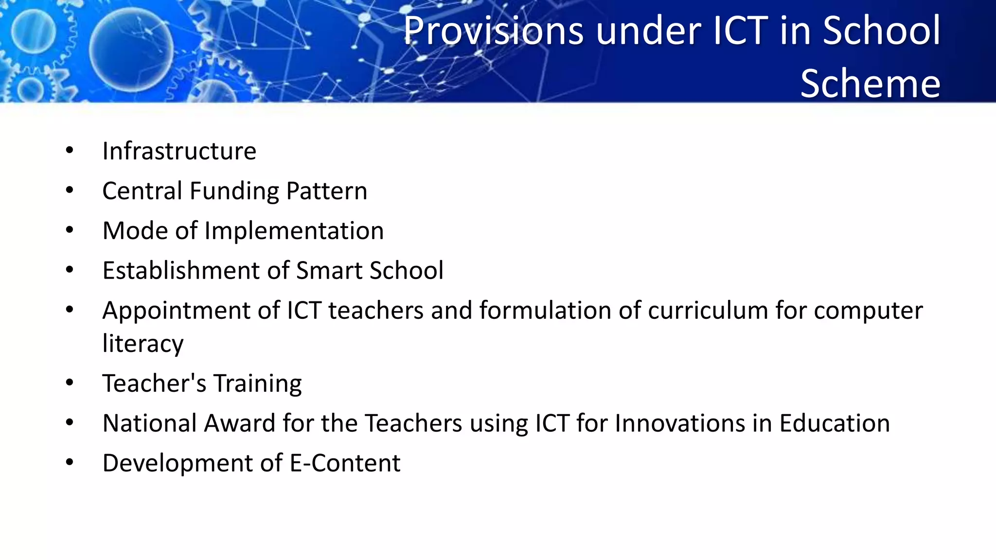 'ICT in School' scheme | PPTX