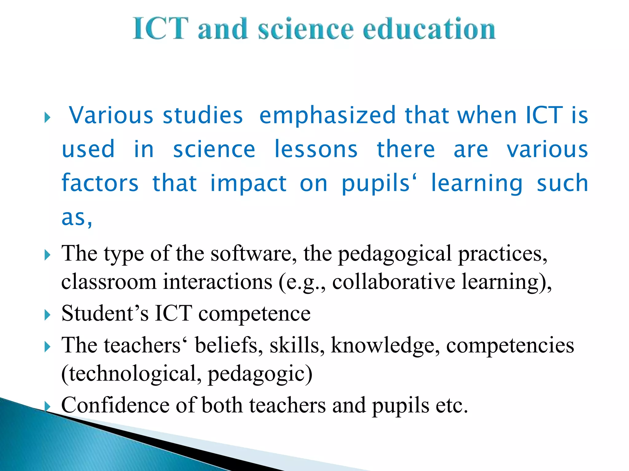 ICT in Science Education | PPTX