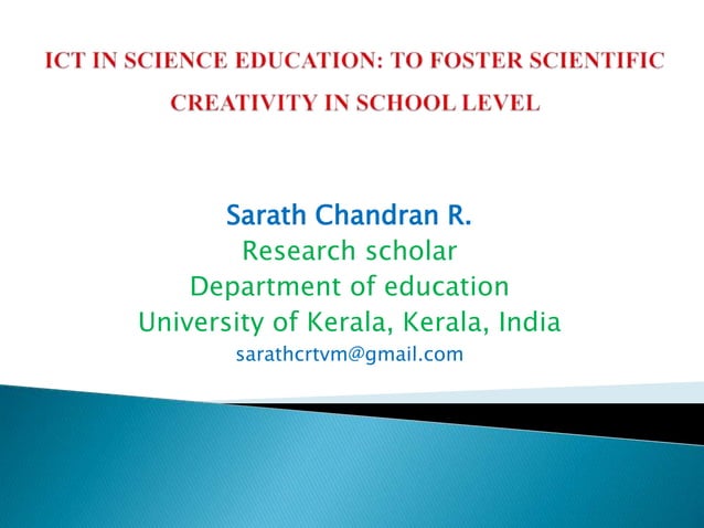 ICT in Science Education | PPTX | Education industry | Industries