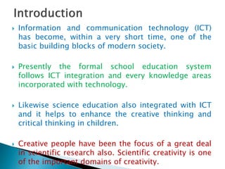 ICT in Science Education | PPTX