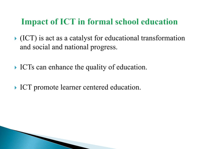 ICT in Science Education | PPTX | Education industry | Industries