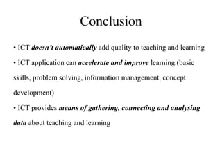ICT in Teaching | PPTX | IT and Internet Support | Internet