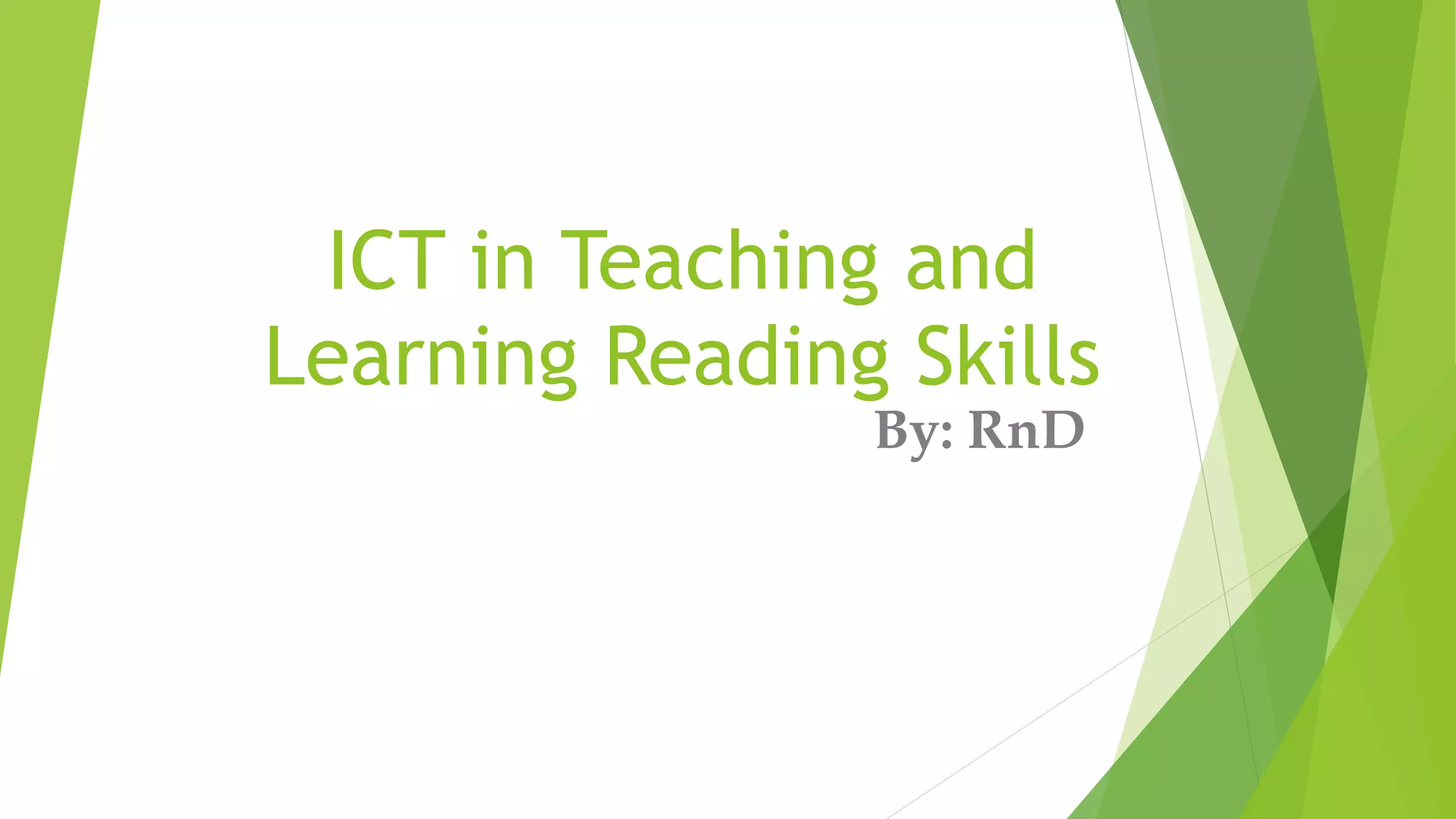Ict in reading instruction | PPT