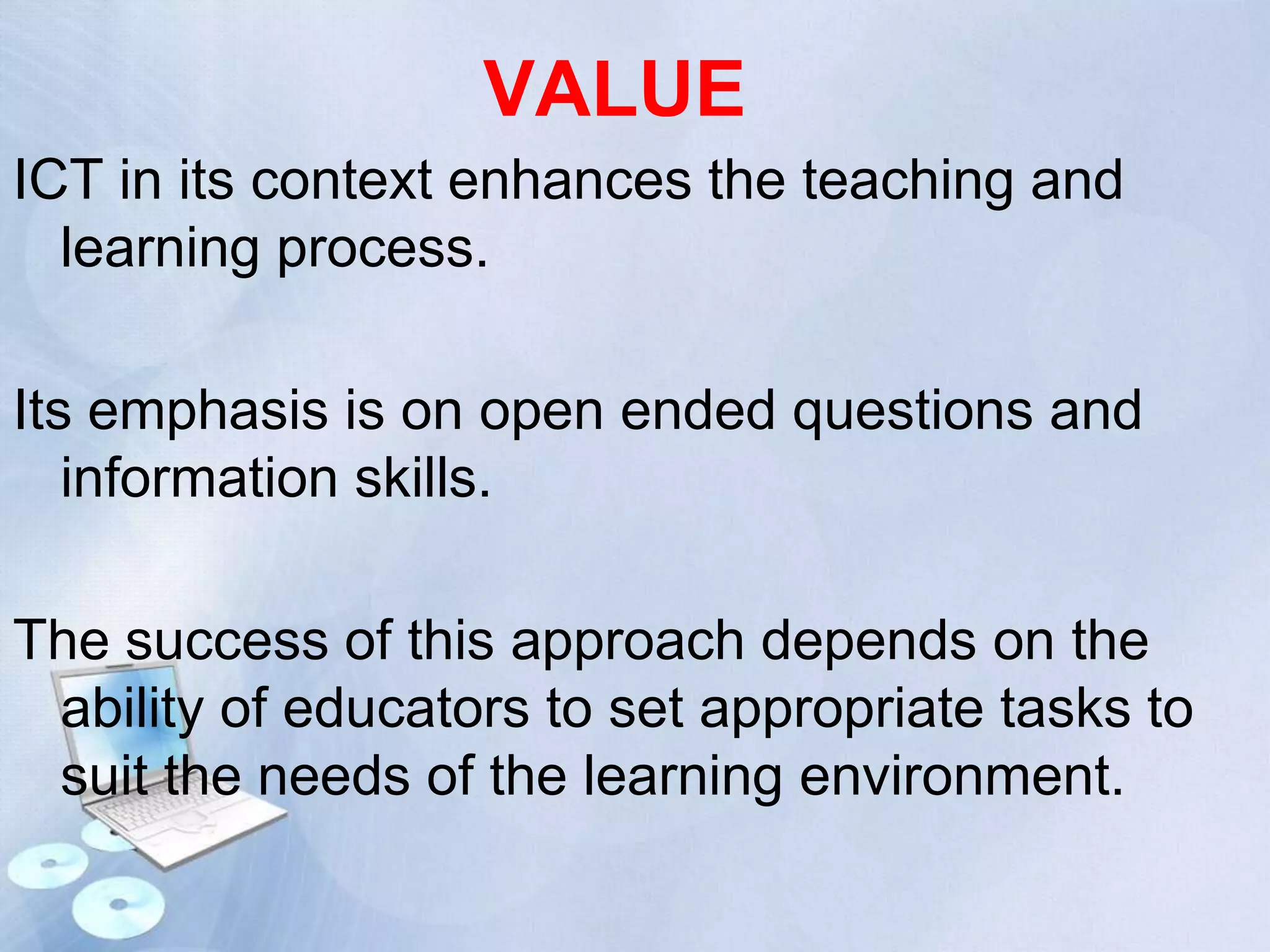 ICT - The Integrated Approach | PPTX